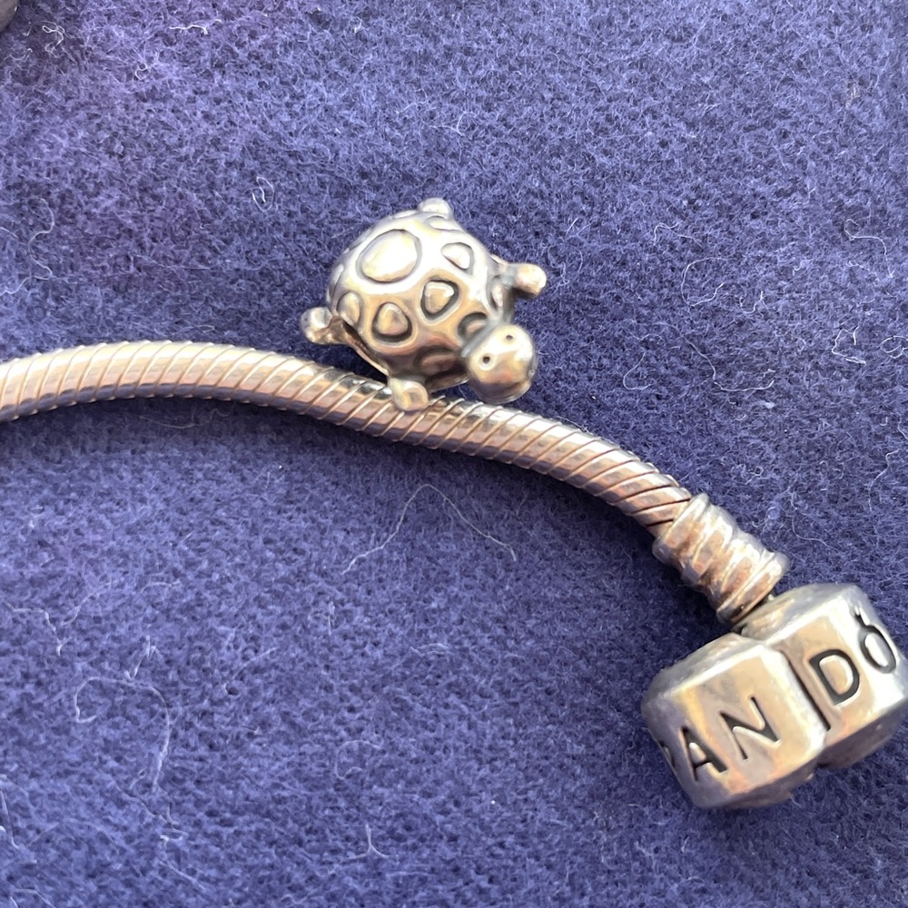 Authentic Pandora Happy Turtle Charm - Gem